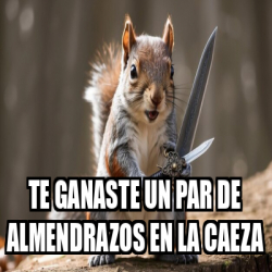 Meme Personalizado - Te ganaste un par de almendrazos en la caeza ...
