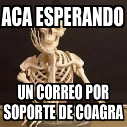 Meme Personalizado - aca esperando un correo por soporte de coagra ...