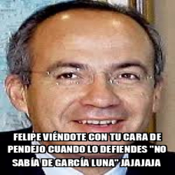 Meme Personalizado - Felipe viéndote con tu cara de pendejo cuando lo ...