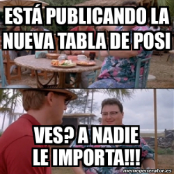 Meme Personalizado - Está publicando la nueva tabla de posi - 33446726
