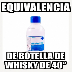 Meme Personalizado - Equivalencia De botella de whisky de 40° - 33448328