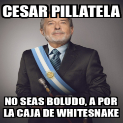 Meme Personalizado - CESAR PILLATELA NO SEAS BOLUDO, A POR LA CAJA DE ...