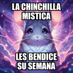 Meme Personalizado - La Chinchilla Mistica Les bendice su semana - 33451817