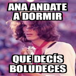 Meme Personalizado - Ana andate a dormir que decís boludeces - 33453748