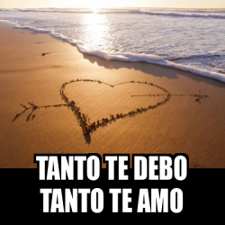 Meme Personalizado - Tanto te debo tanto te Amo - 33463285