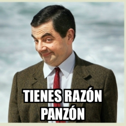 Meme Mr Bean - Tienes razón panzón - 33467929