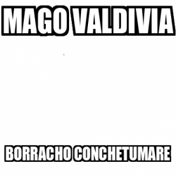 Meme Personalizado - MAGO VALDIVIA BORRACHO CONCHETUMARE - 33479452