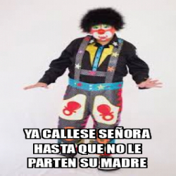 Meme Personalizado - ya callese señora hasta que no le parten su madre ...