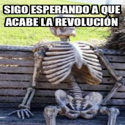Meme Personalizado - sigo esperando a que acabe la revolución - 33484052