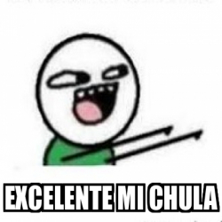 Meme Personalizado - EXCELENTE MI CHULA - 33485726