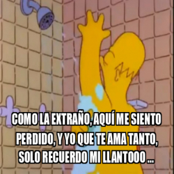 Meme Personalizado - Como la extraño, aquí me siento perdido, y yo que ...