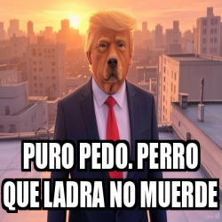 Meme Personalizado - Puro pedo. Perro que ladra no muerde - 33496575