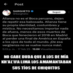 Meme Personalizado - No cabe duda que a los de mía Kh'al'ifa Lima los ...