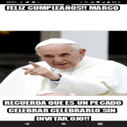 Meme Personalizado - FELIZ CUMPLEAÑOS!! MARCO Recuerda que es un pecado ...