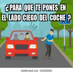 Meme Personalizado - ¿ para que te pones en el lado ciego del coche ...