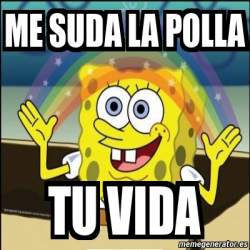Meme Personalizado - me suda la polla tu vida - 33053542