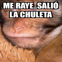 Meme Personalizado - ME RAYE..SALIÓ LA CHULETA - 33517010