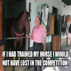 Meme Personalizado - If I had trained my horse I would not have lost in ...