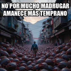 Meme Personalizado - No por mucho madrugar amanece más temprano - 33534831