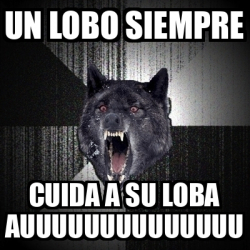 Meme Insanity Wolf - un lobo siempre cuida a su loba auuuuuuuuuuuuuu ...