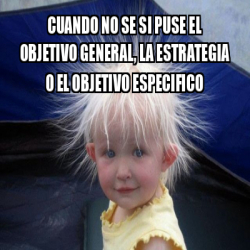Meme Personalizado - Cuando no se si puse el objetivo general, la ...