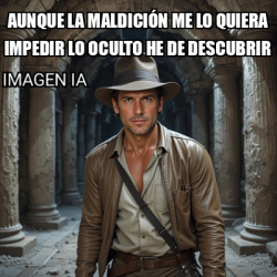 Meme Personalizado - Aunque la maldición me lo quiera impedir lo oculto ...