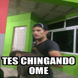 Meme Personalizado - Tes chingando ome - 33063271