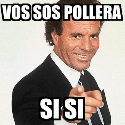 Meme Julio Iglesias - Vos sos Pollera Si Si - 33066513