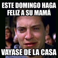 Meme crying peter parker - este domingo haga feliz a su mamá vayase de ...