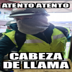Meme Personalizado - ATENTO ATENTO CABEZA DE LLAMA - 33069404