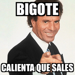 Meme Julio Iglesias - Bigote Calienta que sales - 33644299