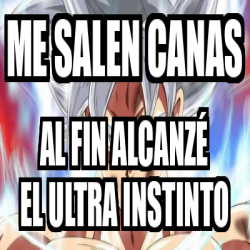 Meme Personalizado - ME SALEN CANAS AL FIN ALCANZÉ EL ULTRA INSTINTO ...