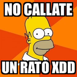 Meme Homer - No callate Un rato XDD - 33072793
