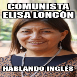 Meme Personalizado - comunista elisa loncón hablando inglés - 33078224