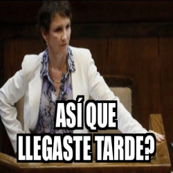 Meme Personalizado - ASÍ QUE LLEGASTE TARDE? - 33078411