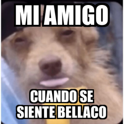 Meme Personalizado - Mi amigo Cuando se siente bellaco - 33083581
