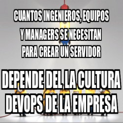 Meme Personalizado - CUANTOS INGENIEROS, EQUIPOS Y MANAGERS SE ...