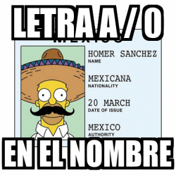 Meme Personalizado - letra a / 0 en el nombre - 33095722
