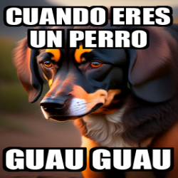 Meme Personalizado - cuandO eres un perro guau guau - 33099224