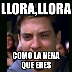 Meme crying peter parker - LLORA,LLORA COMO LA NENA QUE ERES - 4130780