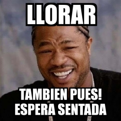 Meme Yo Dawg - llorar tambien pues! espera sentada - 4141483