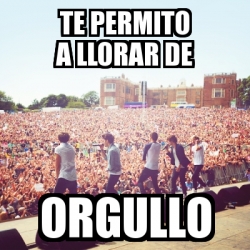 Meme Personalizado - TE PERMITO A LLORAR DE ORGULLO - 4154229