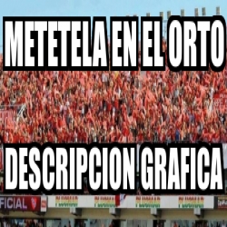 Meme Personalizado - METETELA EN EL ORTO DESCRIPCION GRAFICA - 4209733