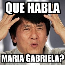 Meme Jackie Chan - QUE HABLA MARIA GABRIELA? - 4259515