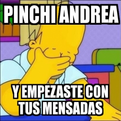 Meme Personalizado - Pinchi andrea Y empezaste con tus mensadas - 4334477