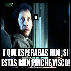Meme Personalizado - . y que esperabas hijo, si estas bien PINCHE visco ...