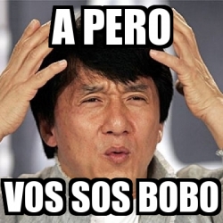 Meme Jackie Chan - a pero vos sos bobo - 4494375