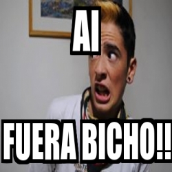 Meme Personalizado - ai fuera bicho!! - 4547524