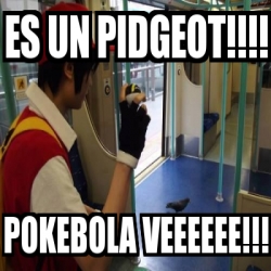 Meme Personalizado - es un pidgeot!!!! pokebola veeeeee!!! - 4615186