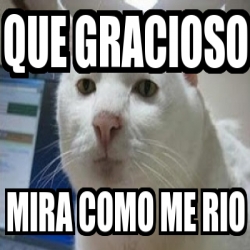 Meme Personalizado - que gracioso mira como me rio - 4639547